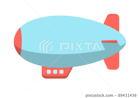 Rounded airship vector illustration - Stock Illustration [89431436] - PIXTA