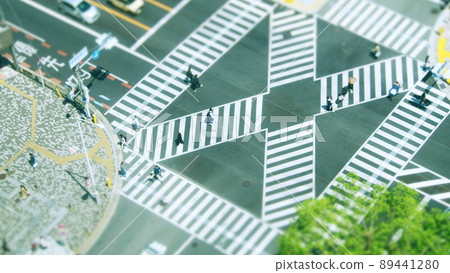 State of the intersection Diorama style - Stock Photo [89441280] - PIXTA