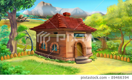 Fairy tale cartoon forest house 4 - Stock Illustration [89466394] - PIXTA