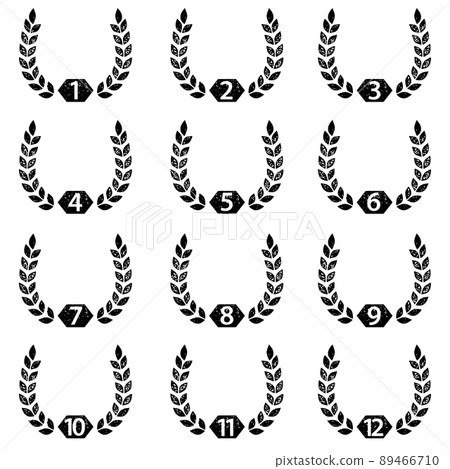 Ranking Laurel wreath frame Stamp-like grunge... - Stock Illustration ...
