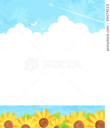 Simple hand drawn sea background illustration - Stock Illustration ...