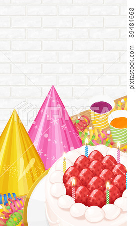 Birthday party scenery_background... - Stock Illustration [89484668 ...