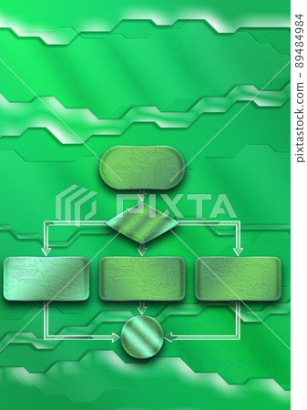 Empty flow chart diagram - Stock Illustration [89484984] - PIXTA