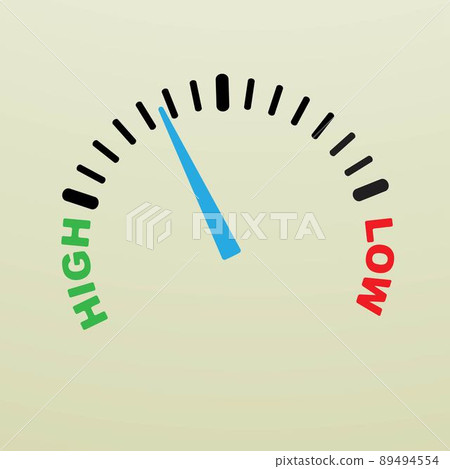 High and low level indicator with arrow - Stock Illustration [89494554 ...