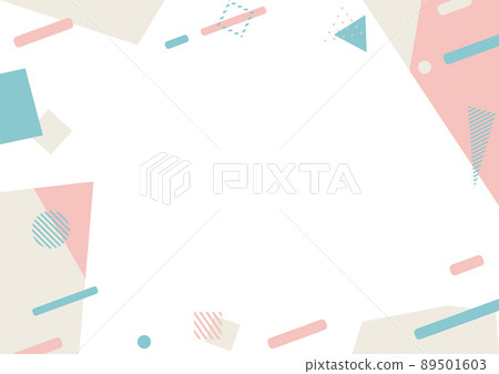 Geometric frame with a cute color scheme - Stock Illustration [89501603 ...