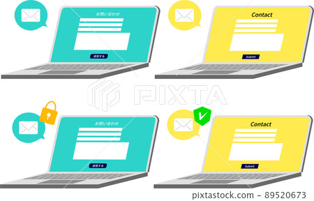 Mail form transmission screen for personal... - Stock Illustration ...