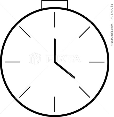 Simple monochrome icon on the clock - Stock Illustration [89520913] - PIXTA