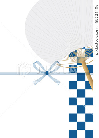 Noshi Japanese pattern Uchiwa background - Stock Illustration [89524406 ...