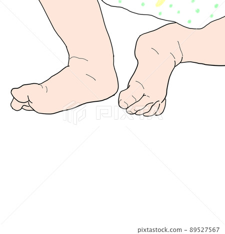 Baby's cute feet - Stock Illustration [89527567] - PIXTA