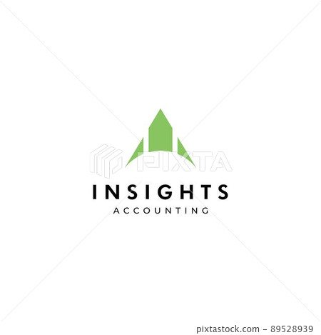 Cool and modern initials A for the financial... - Stock Illustration ...