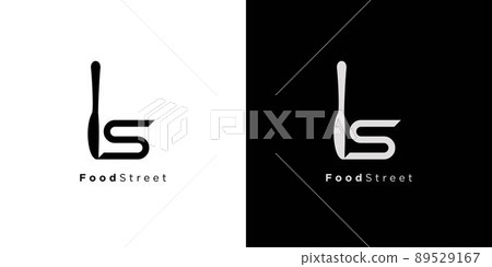 LS initials restaurant logo design - Stock Illustration [89529167] - PIXTA