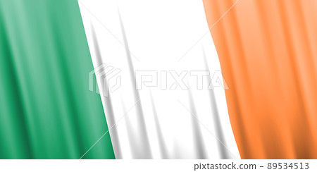 Wavy vector flag of Ireland - Stock Illustration [89534513] - PIXTA