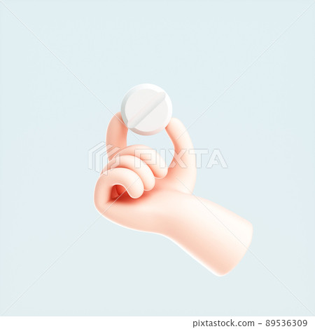 3D rendering of cute little hands and models - Stock Illustration ...