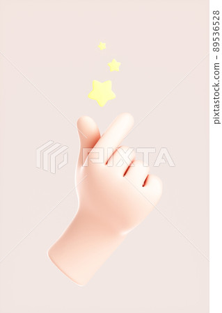 3D rendering of cute little hands and models - Stock Illustration ...