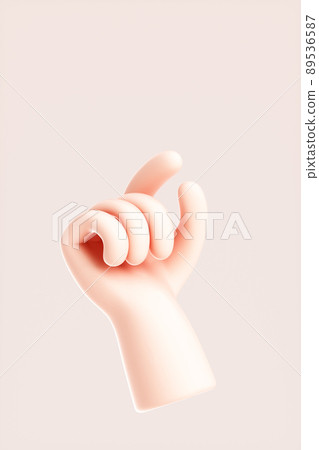 3D rendering of cute little hands-插圖素材 [89536587] - PIXTA圖庫