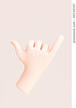 3D rendering of cute little hands-插圖素材 [89536597] - PIXTA圖庫