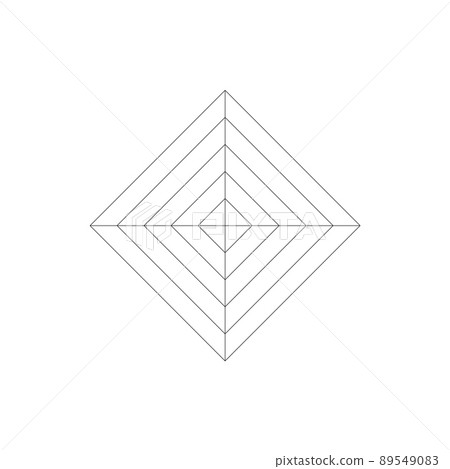 Simple and fashionable square radar chart ―― 5... - Stock Illustration ...