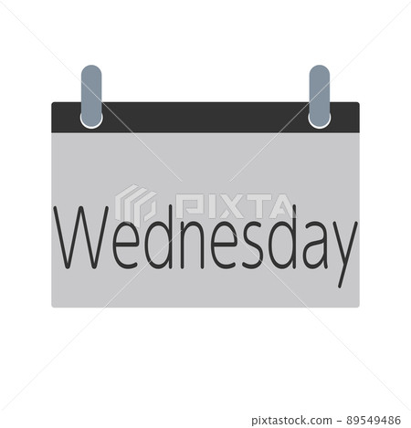 Wednesday (English) calendar icon - Stock Illustration [89549486] - PIXTA
