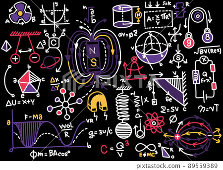 Physics education math and science pattern with... - Stock Illustration ...