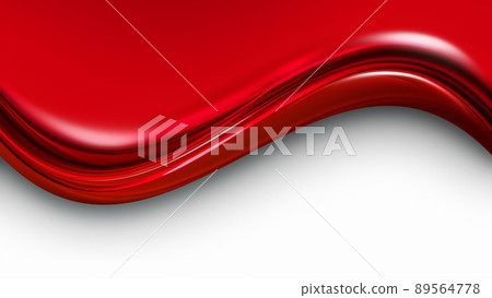 3D Red Paint Wave on White - Stock Illustration [89564778] - PIXTA