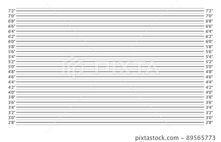 Police mugshot with inches height chart. Frame... - Stock Illustration ...