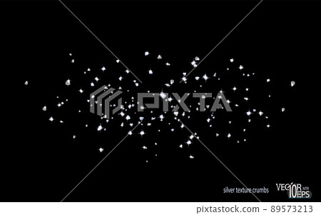 Silver dust isolated on black. Gold shiny plume... - Stock Illustration ...