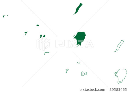 Zeila Archipelago (Republic of Somaliland) map... - Stock Illustration ...