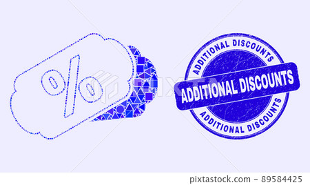 Blue Scratched Additional Discounts Stamp Seal... - Stock Illustration ...