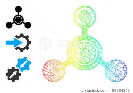 Spectrum Gradient Irregular Mesh Methane... - Stock Illustration ...