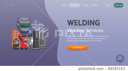 Welding Website Template - Stock Illustration [89585163] - PIXTA