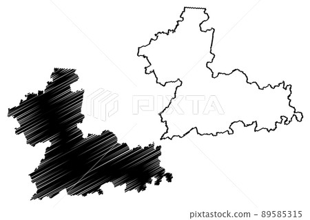 Hanumangarh district (Rajasthan State, Republic... - Stock Illustration ...