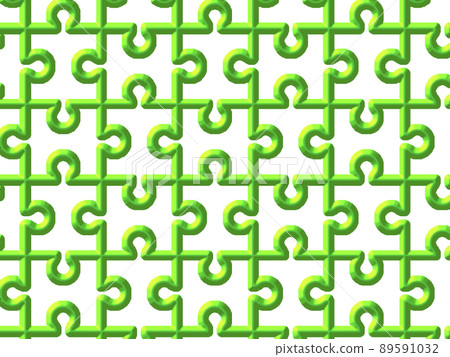 Jigsaw puzzle green - Stock Illustration [89591032] - PIXTA