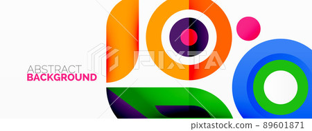 Abstract round shapes background. Minimalist... - Stock Illustration ...