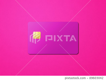 Pink credit card on a color background - Stock Illustration [89603042 ...