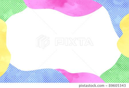 Background material: Pop color frame drawn in... - Stock Illustration ...