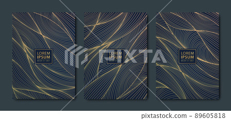 Vector line wavy background with gold texture.... - Stock Illustration ...