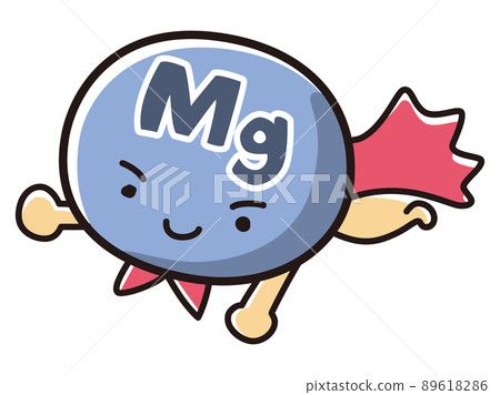 Illustration of Mg (magnesium) hero character - Stock Illustration ...