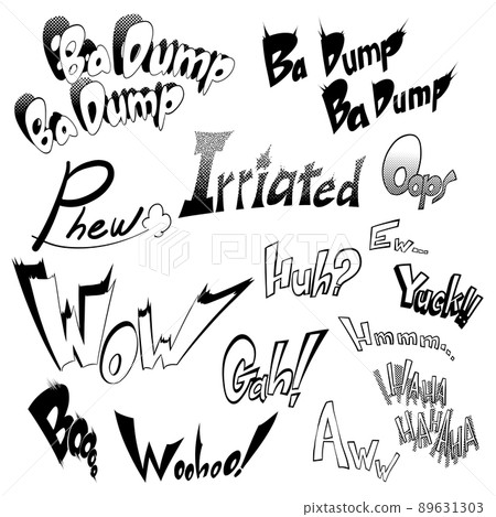 Cartoon sound effects, onomatopoeia, emotional... - Stock Illustration ...