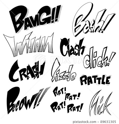 Cartoon sound effects, onomatopoeia, shock... - Stock Illustration ...