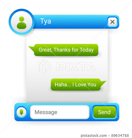 user interface pop up message chatting application - Stock Illustration ...