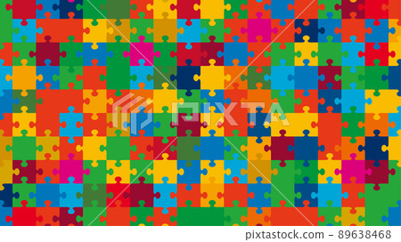 Colorful jigsaw puzzle background SDGs - Stock Illustration [89638468 ...