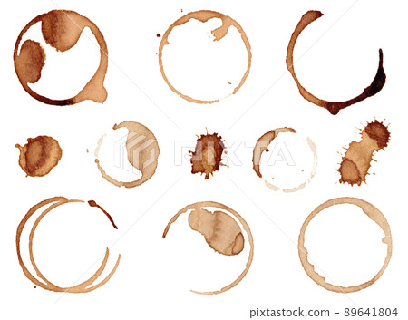 Coffee cup stains and marks - Stock Illustration [89641804] - PIXTA
