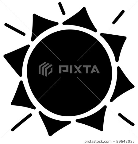 Simple sun mark (silhouette) - Stock Illustration [89642053] - PIXTA