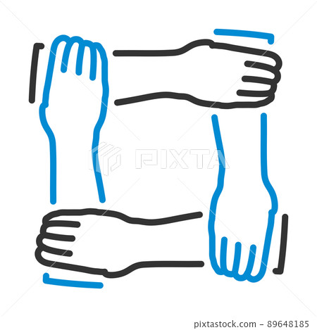 Icon Of Crossed Hands - Stock Illustration [89648185] - PIXTA