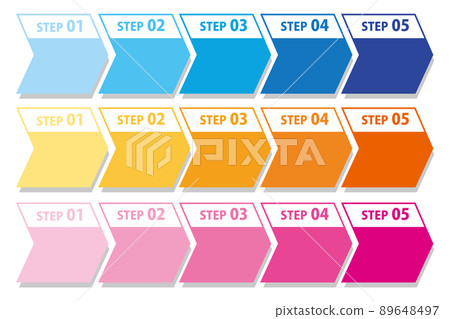 Step-up infographics - Stock Illustration [89648497] - PIXTA