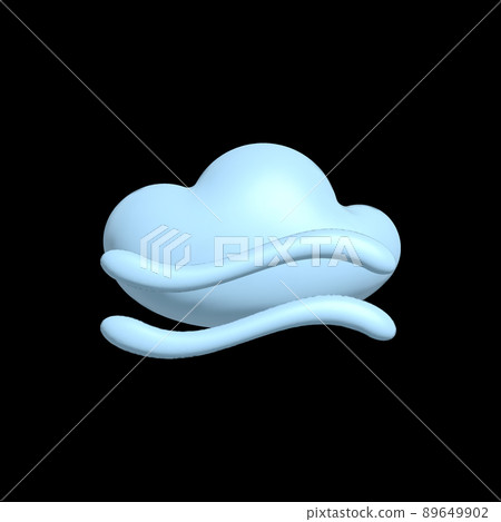 3d weather icon volumetric render with glossy... - Stock Illustration ...