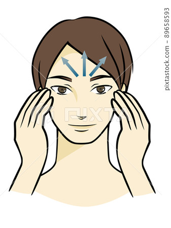 Hand drawn illustration of a man doing a face... - Stock Illustration ...