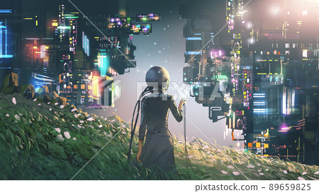 Into the cyber world - Stock Illustration [89659825] - PIXTA