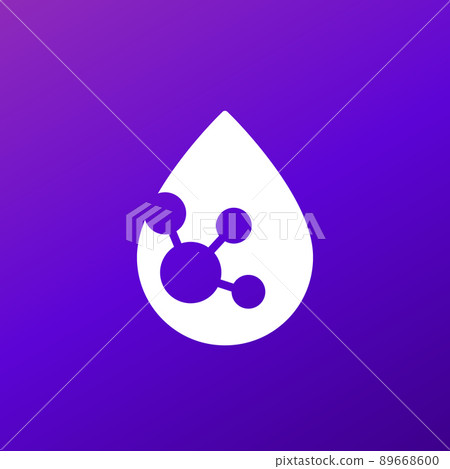 Acid drop vector icon with molecule - Stock Illustration [89668600] - PIXTA