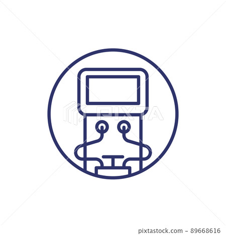 dialysis, hemodialysis machine line icon on white - Stock Illustration ...
